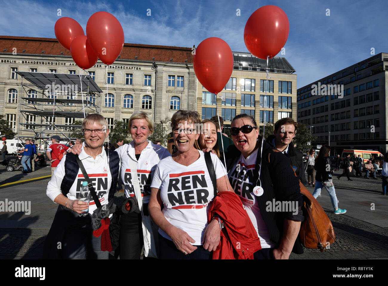 22 September 2017 SPD Election rally held at Gendarmenmarkt in Berlin ...