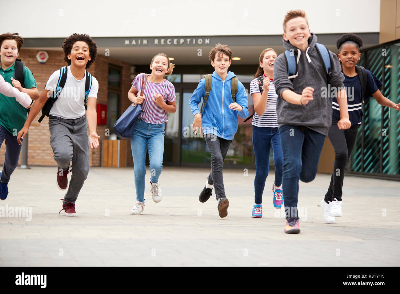 The joy of running together hi-res stock photography and images - Alamy