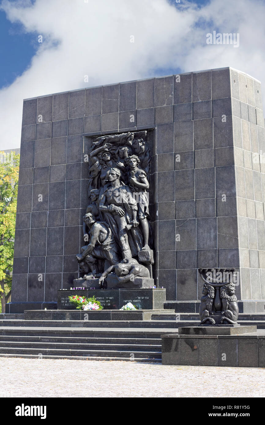 Monument to the ghetto heroes hi-res stock photography and images - Alamy