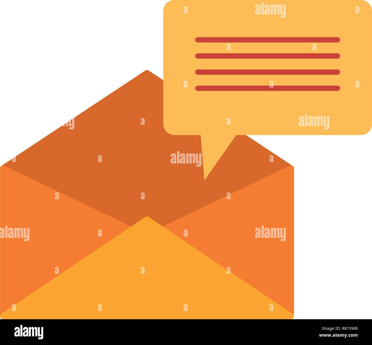 email message on white background vector illustration Stock Vector ...