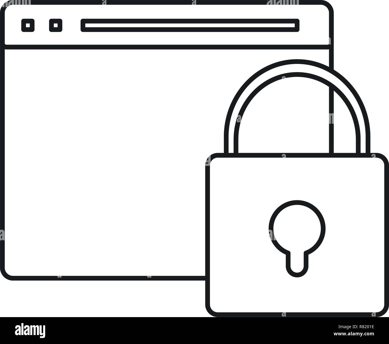 website security on white background vector illustration Stock Vector ...