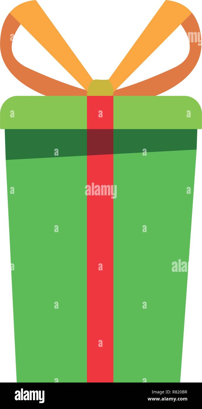 wrapped gift box on white background vector illustration Stock Vector ...