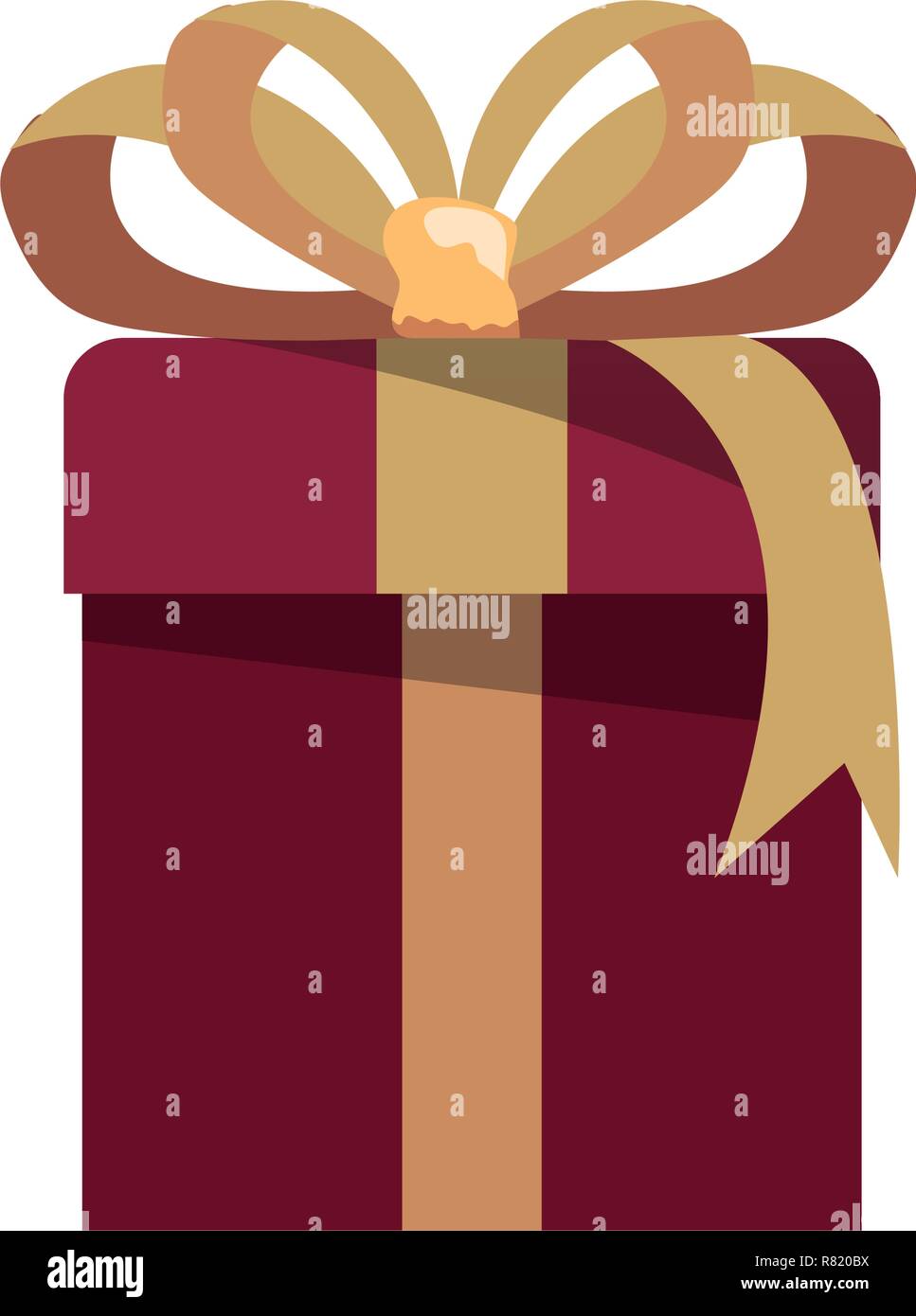 wrapped gift box on white background vector illustration Stock Vector ...