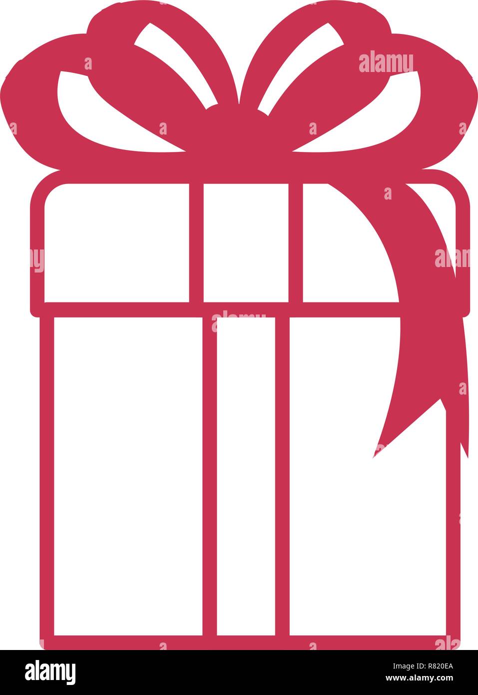 wrapped gift box on white background vector illustration Stock Vector ...