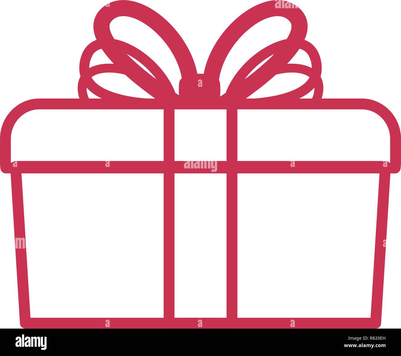wrapped gift box on white background vector illustration Stock Vector ...
