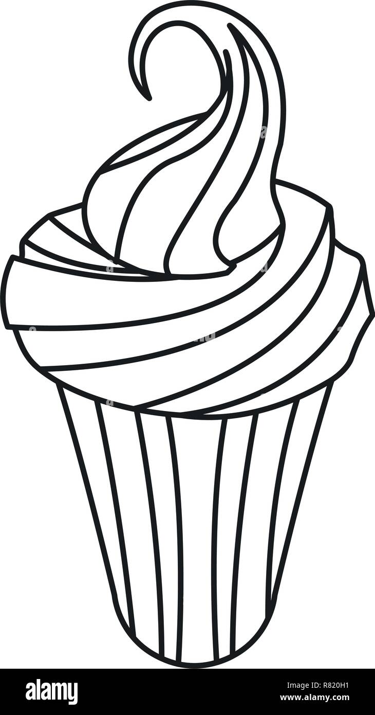 sweet flavors ice cream on white background vector illustration Stock ...