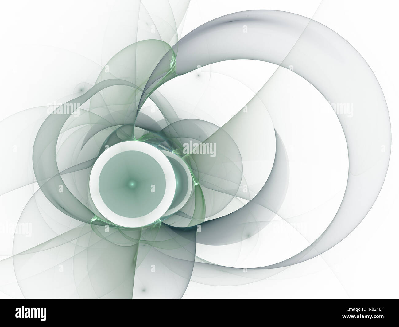 Tech fractal background - wave and curves. Abstract computer-generated ...