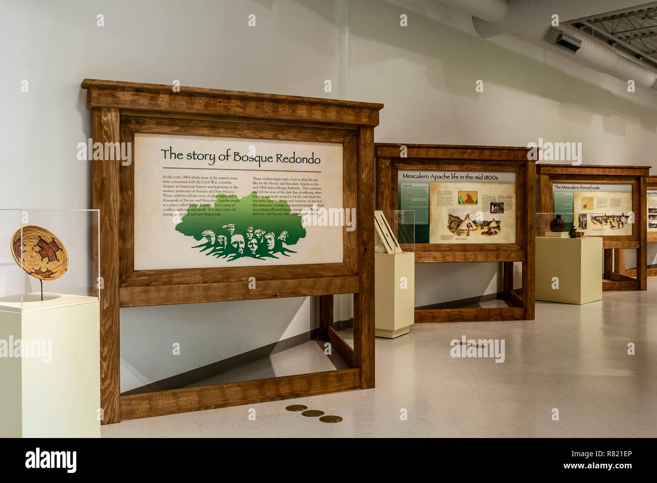 Museum exhibits, Bosque Redondo Memorial, Fort Sumner, New Mexico USA ...