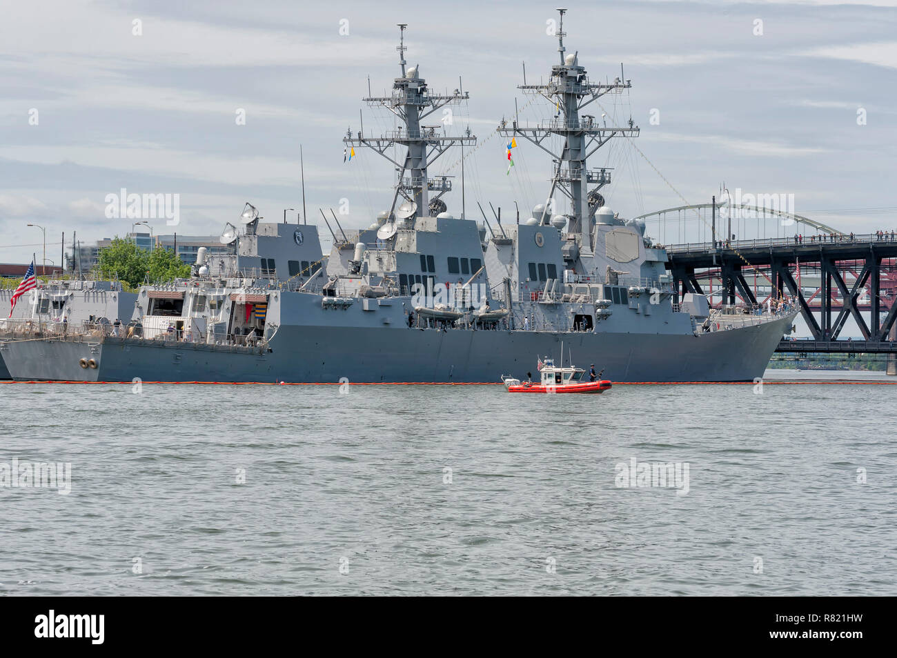 Portland, Oregon, USA - June 10, 2012: Coast Guard 25-foot Defender ...