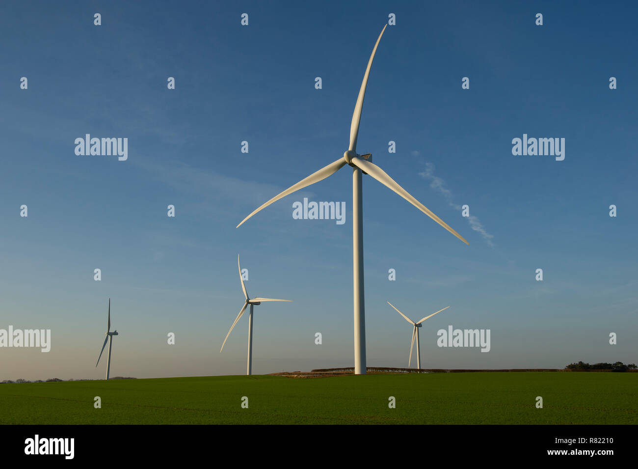 Wind Turbines at Fraisthorpe Wind Farm on the East Yorkshire Coast ...