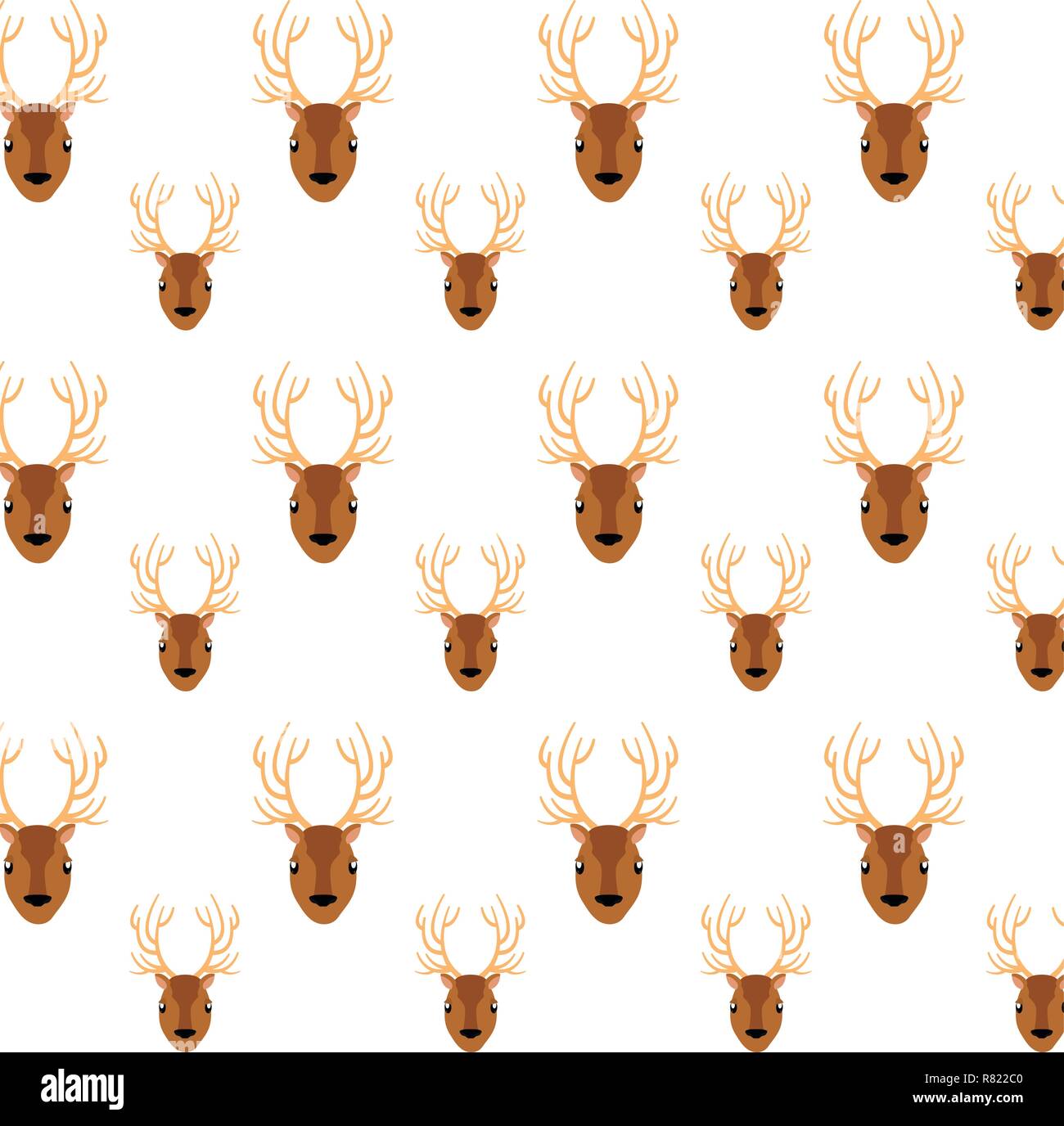 christmas reindeer head decoration background vector illustration Stock ...