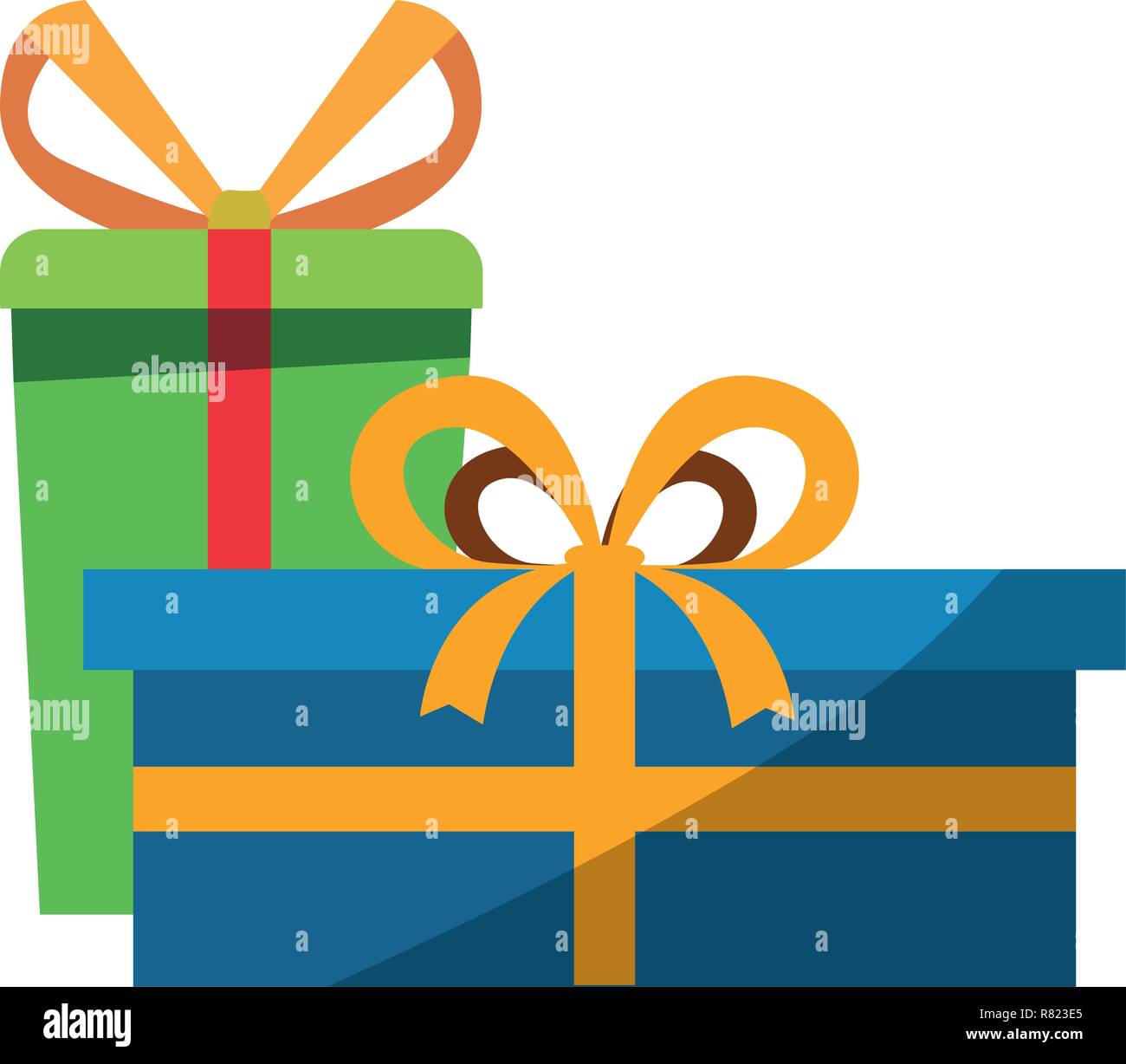 gift boxes ornament on white background vector illustration Stock ...