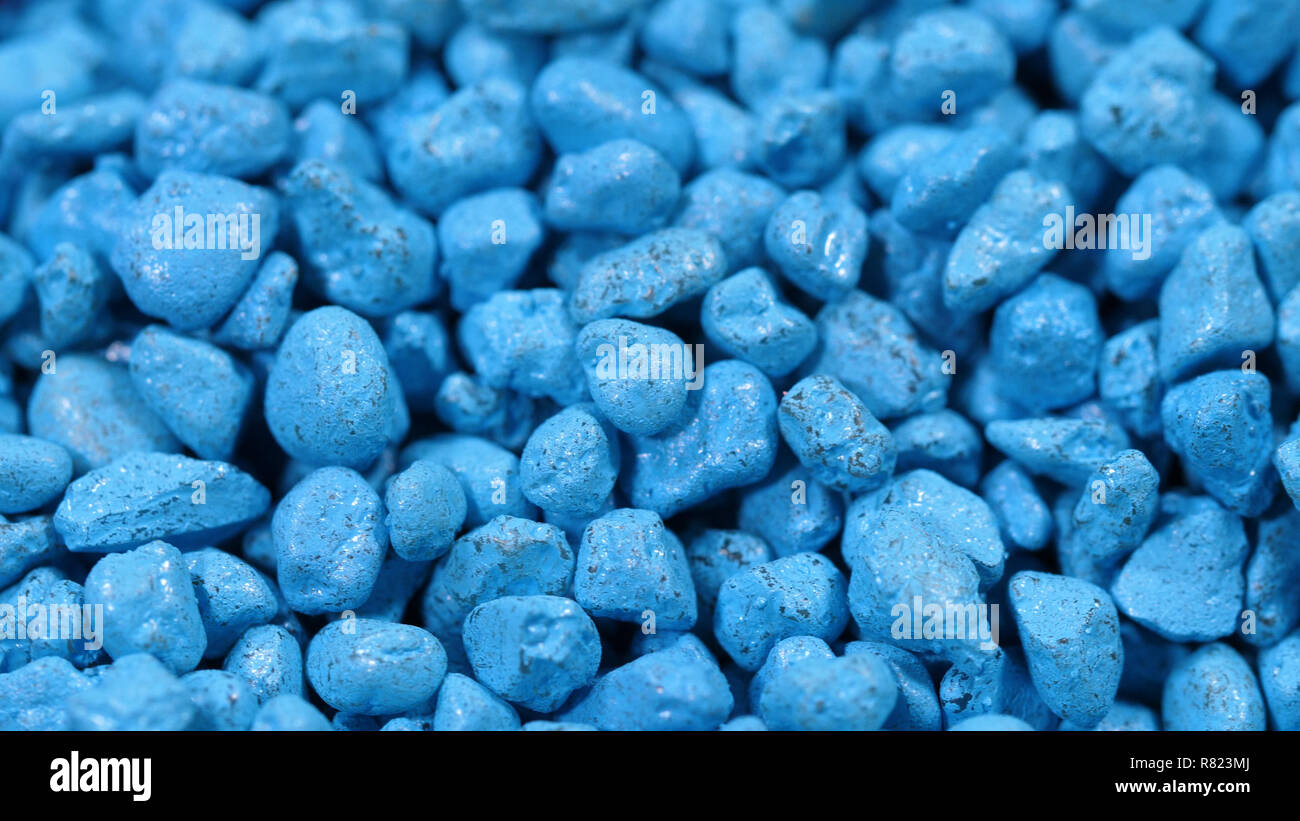 Closeup of decorative blue crushed stone.Crushed stone crumb granite ...