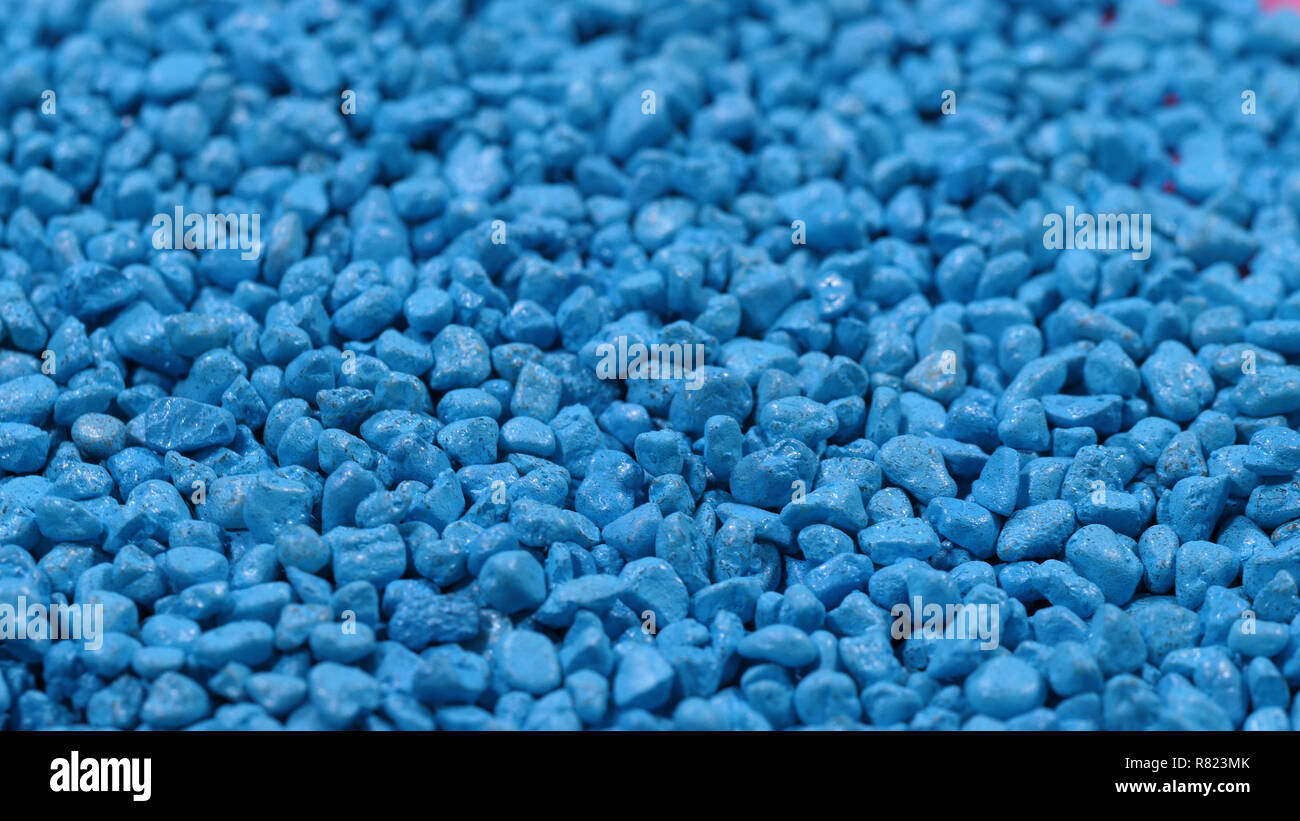 Closeup of decorative blue crushed stone.Crushed stone crumb granite ...