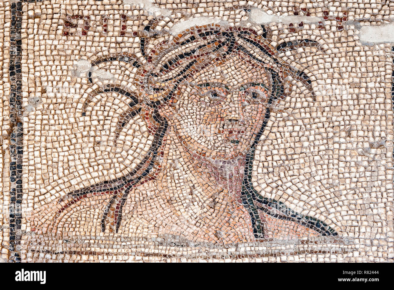 Roman mosaic of a male figure hi-res stock photography and images - Alamy