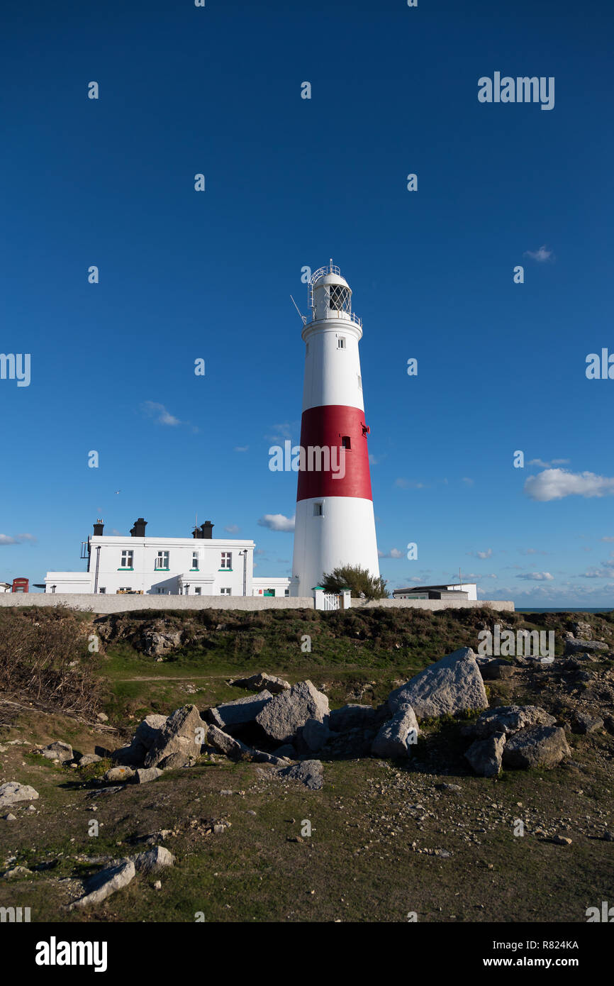 Portland lighthouse in Dorset Stock Photo - Alamy