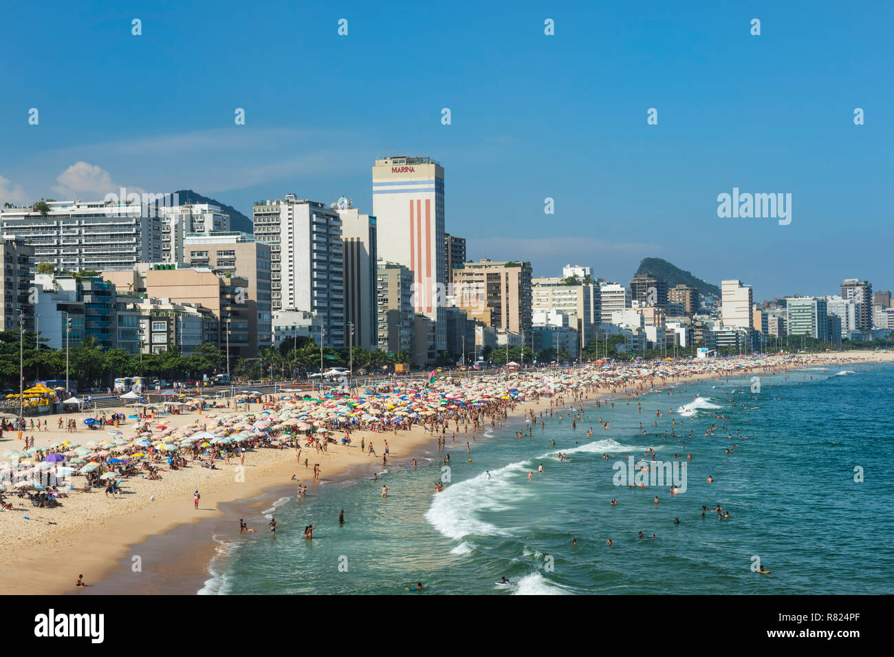 Leblon beach, Rio de Janeiro, Rio de Janeiro State, Brazil Stock Photo ...