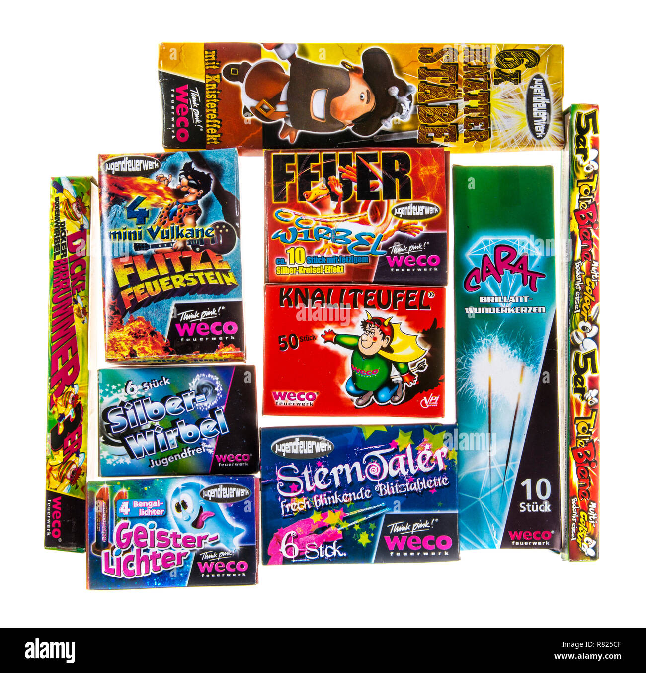 Various fireworks for children, firecrackers, sparklers Stock Photo - Alamy