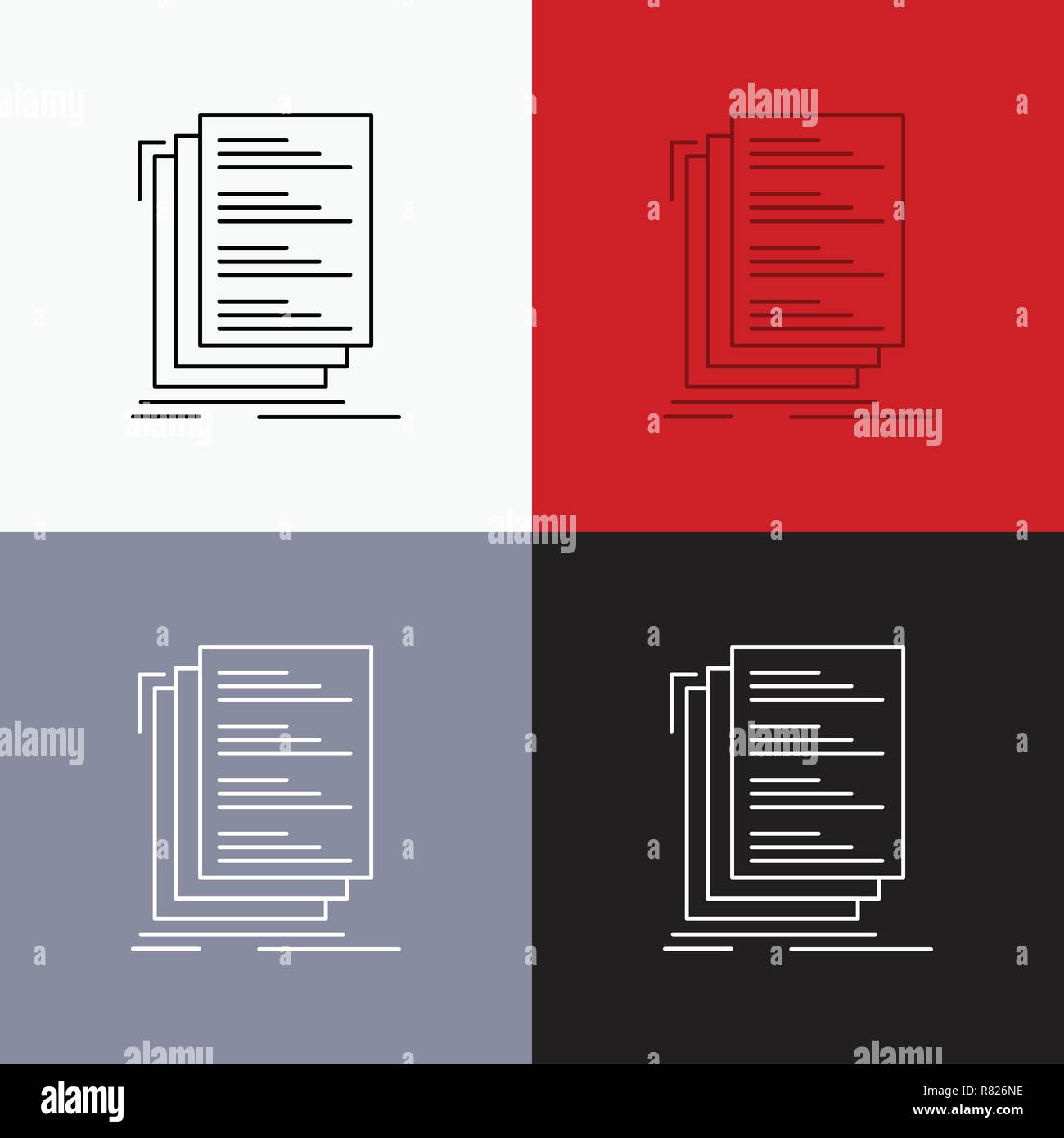 Code Coding Compile Files List Icon Over Various Background Line Style Design Designed For