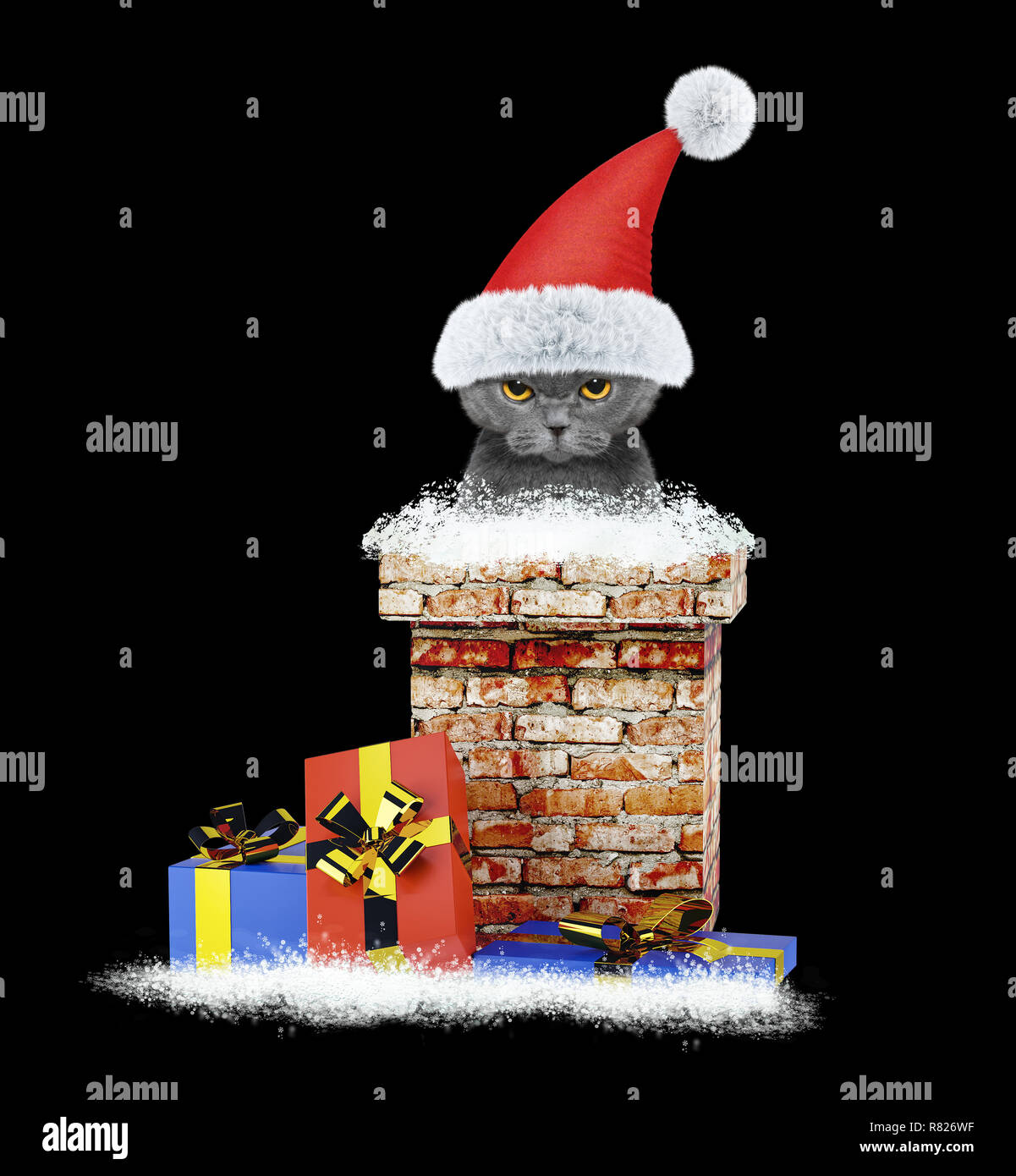 Cat on the chimney hi-res stock photography and images - Alamy