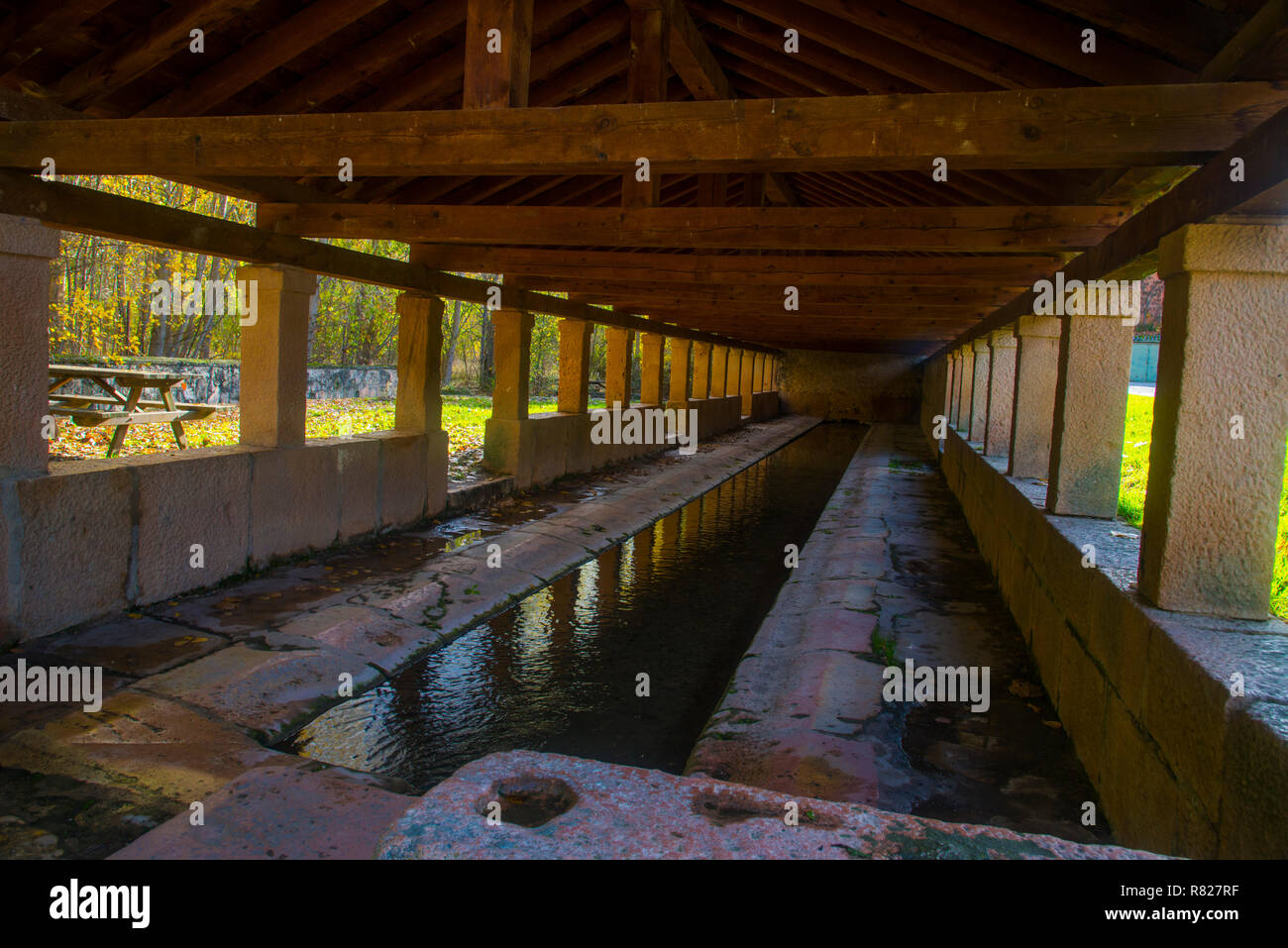 Traditional washing place. Sepulveda, Segovia province, Castilla Leon ...