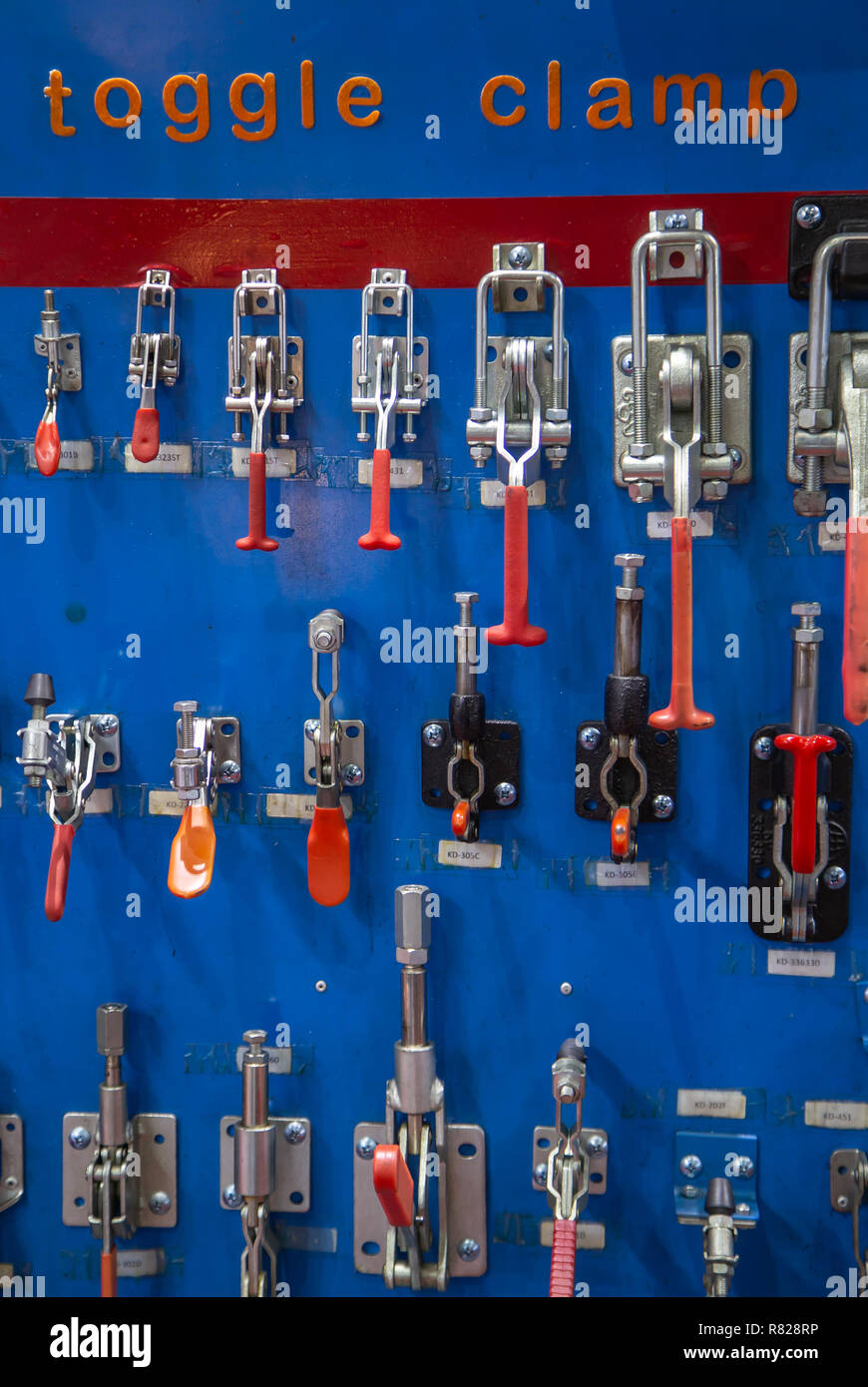 Bangkok, Thailand - November 21, 2018: Push / Pull quick release toggle ...