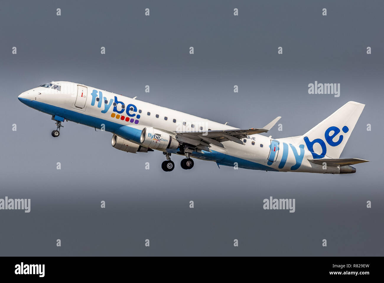 An Embraer ERJ-175 airliner, registration G-FBJE, of the British ...