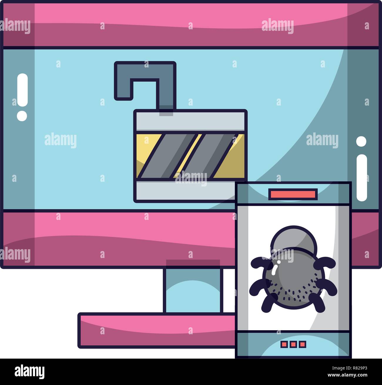 technology computing cartoon Stock Vector Image & Art - Alamy