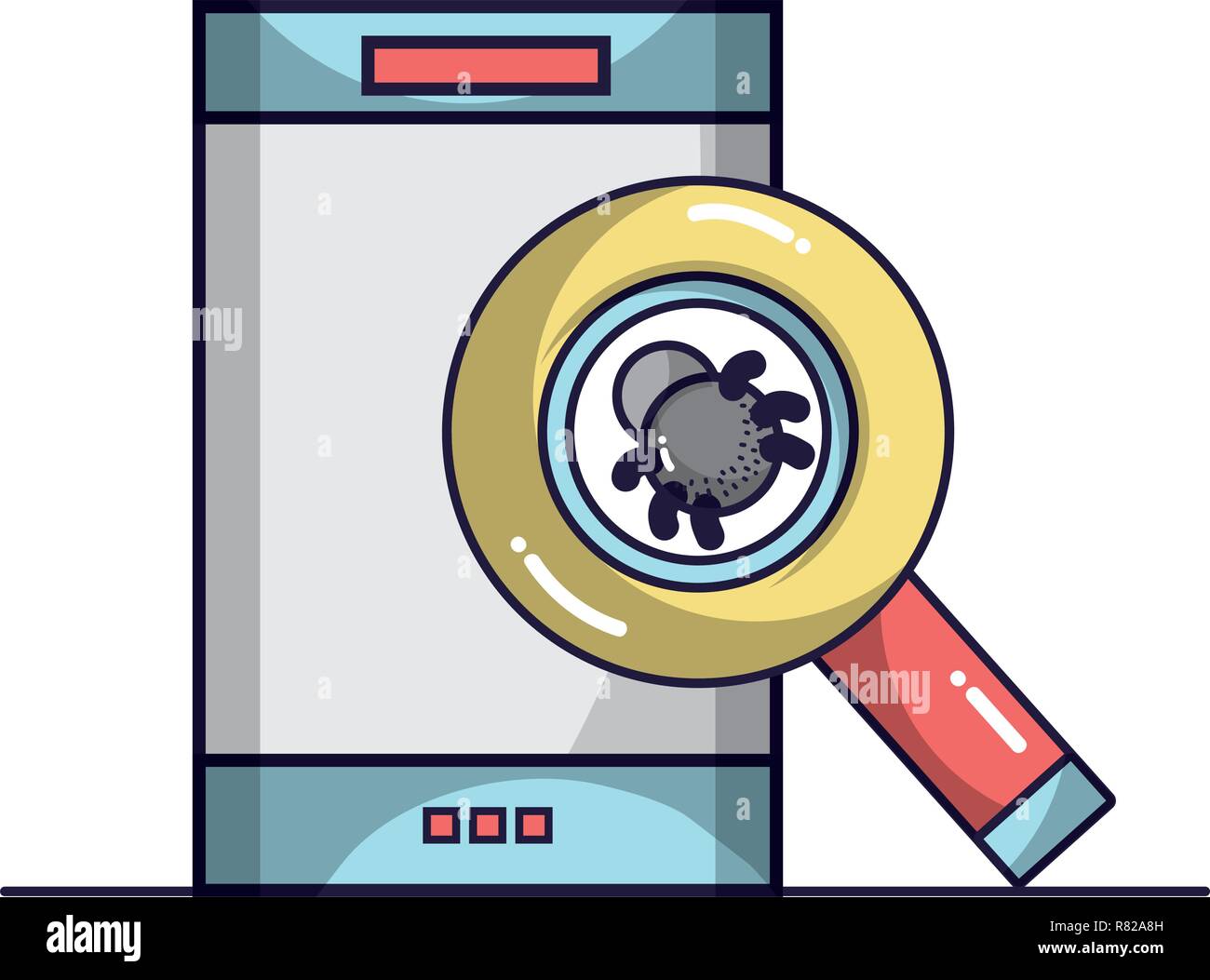 technology smartphone cartoon Stock Vector Image & Art - Alamy