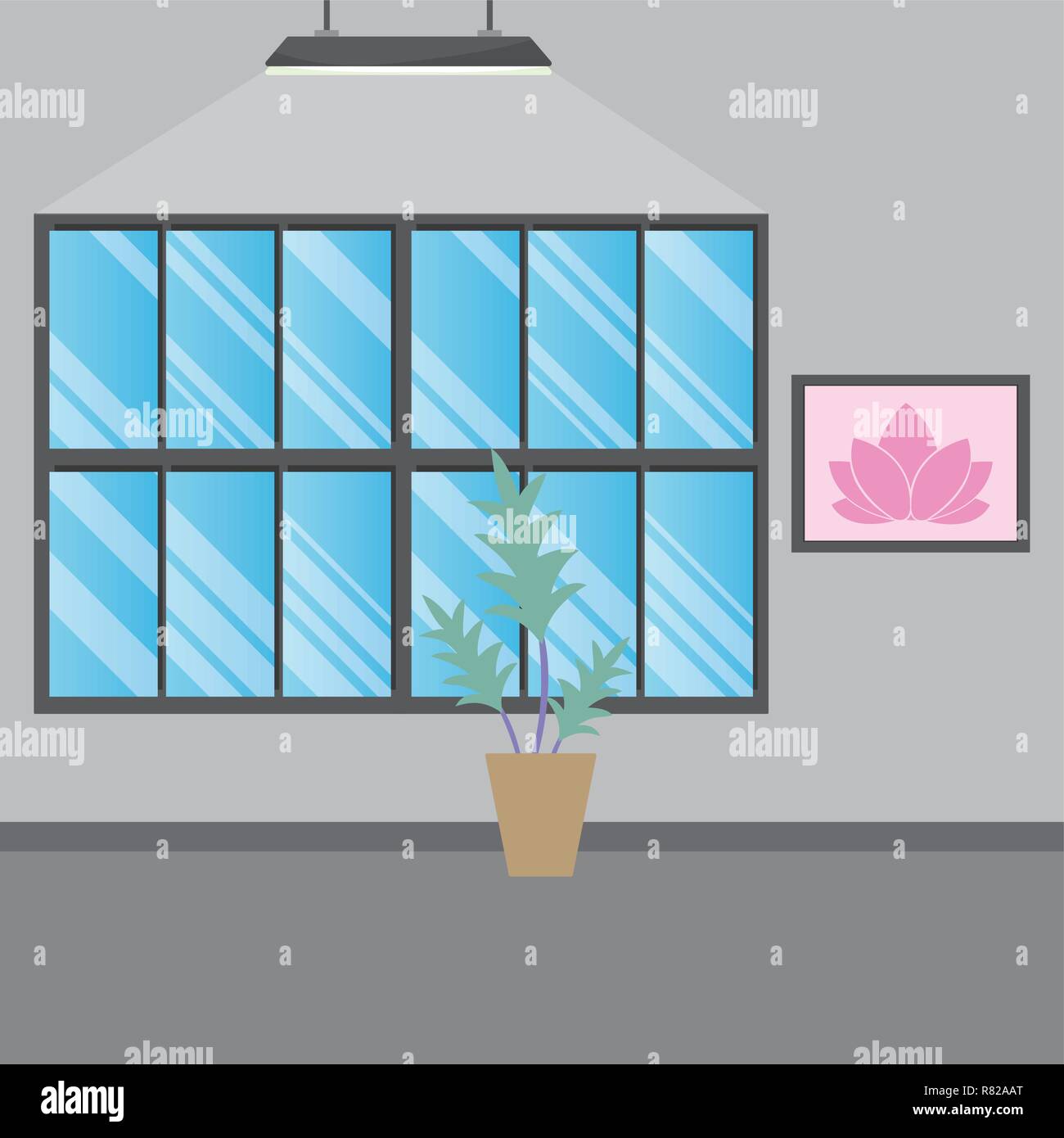 Yoga class indoors Stock Vector Images - Alamy