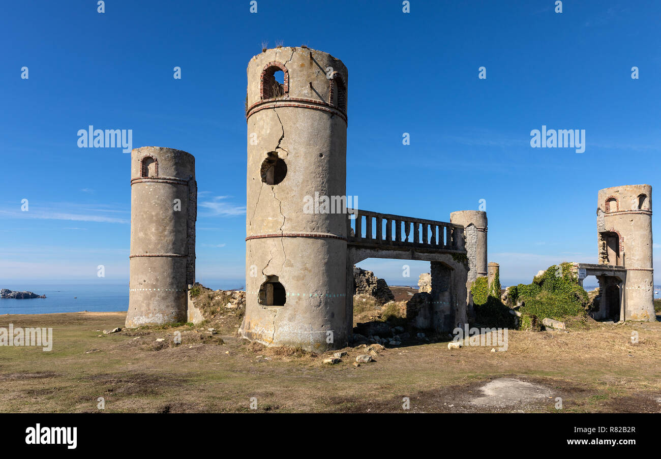 Ruins of the Saint-Pol Roux Manor in Camaret-sur-Mer on the Crozon ...