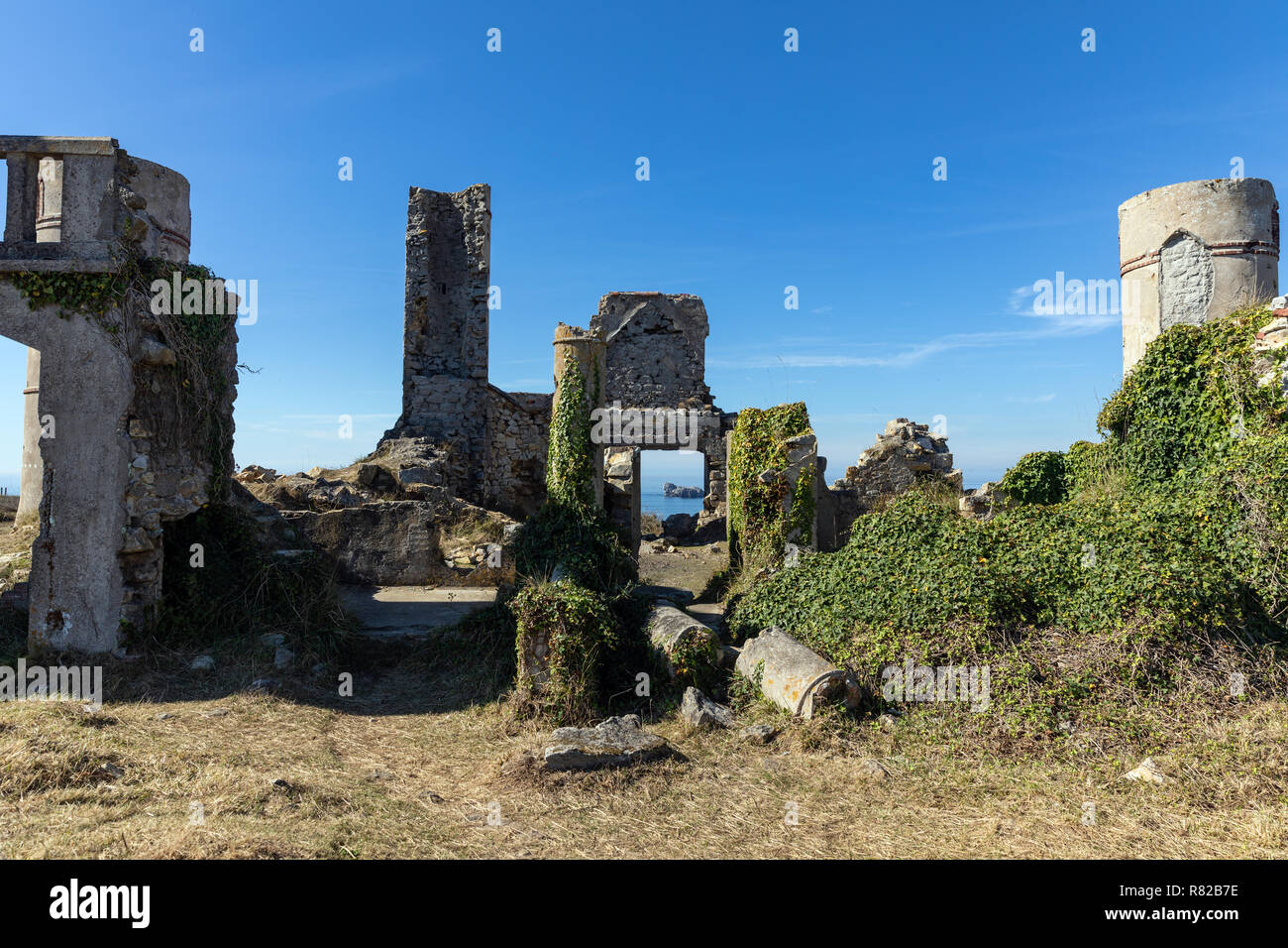 Ruins of the Saint-Pol Roux Manor in Camaret-sur-Mer on the Crozon ...