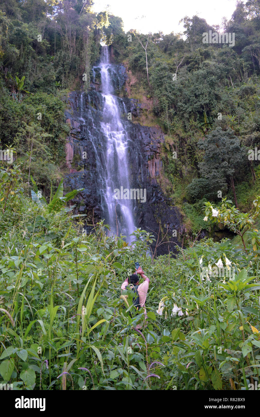 Chania River and Zaina waterfall in Nyeri County, Kenya Stock Photo - Alamy