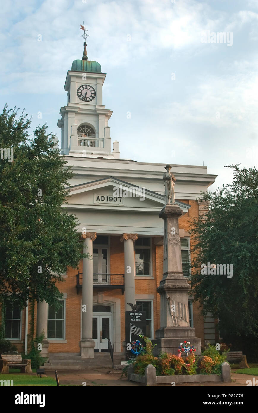 The Hale County Courthouse, built in 1907, is located in Greensboro ...