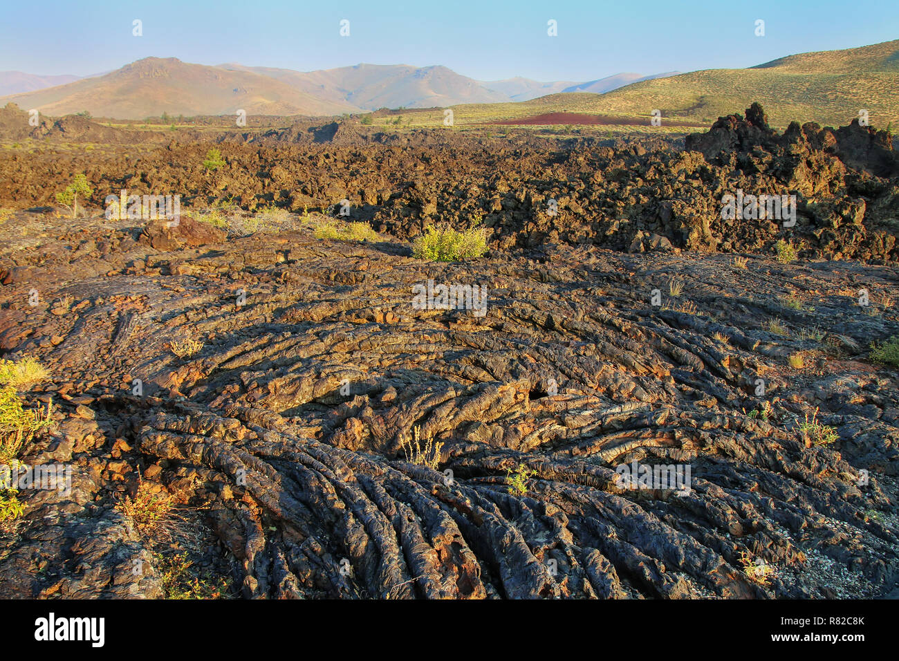 Lava flow field at North Crater Flow Trail, Craters of the Moon ...