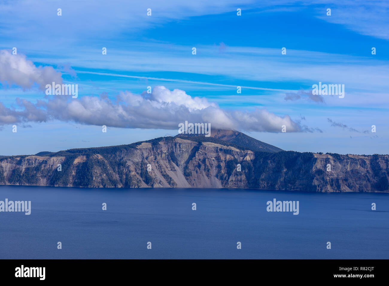 Panoramic view of Crater Lake National Park, Oregon, USA Stock Photo ...