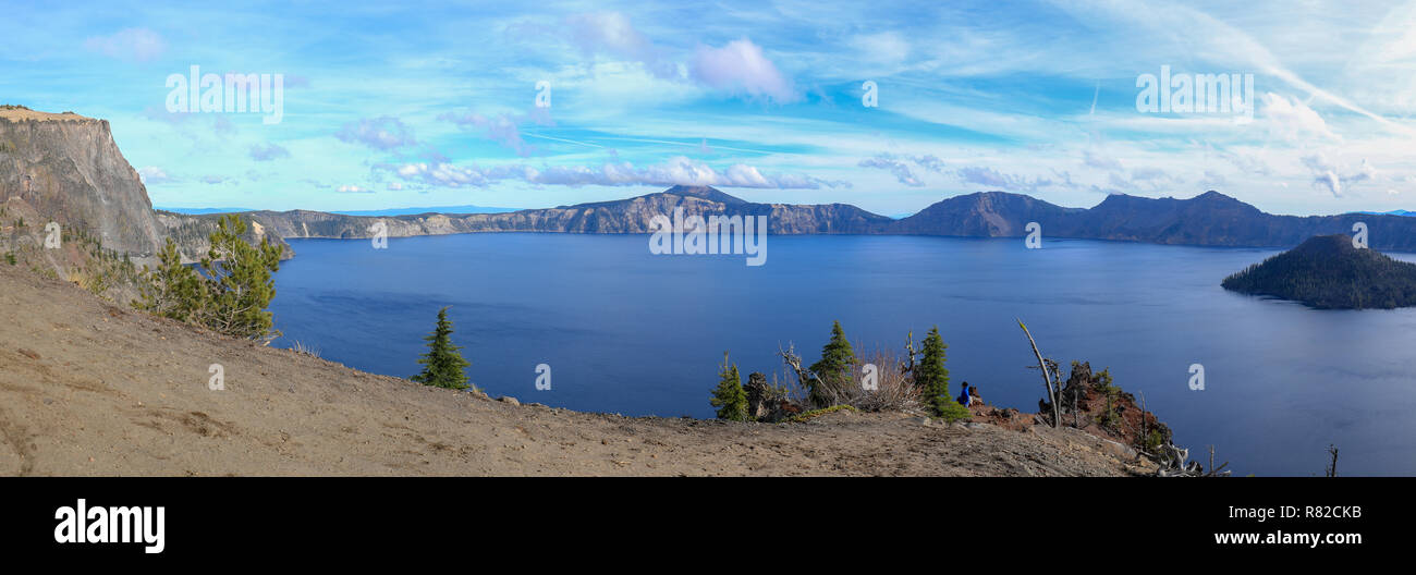 Crater lake national park watchman peak hi-res stock photography and ...