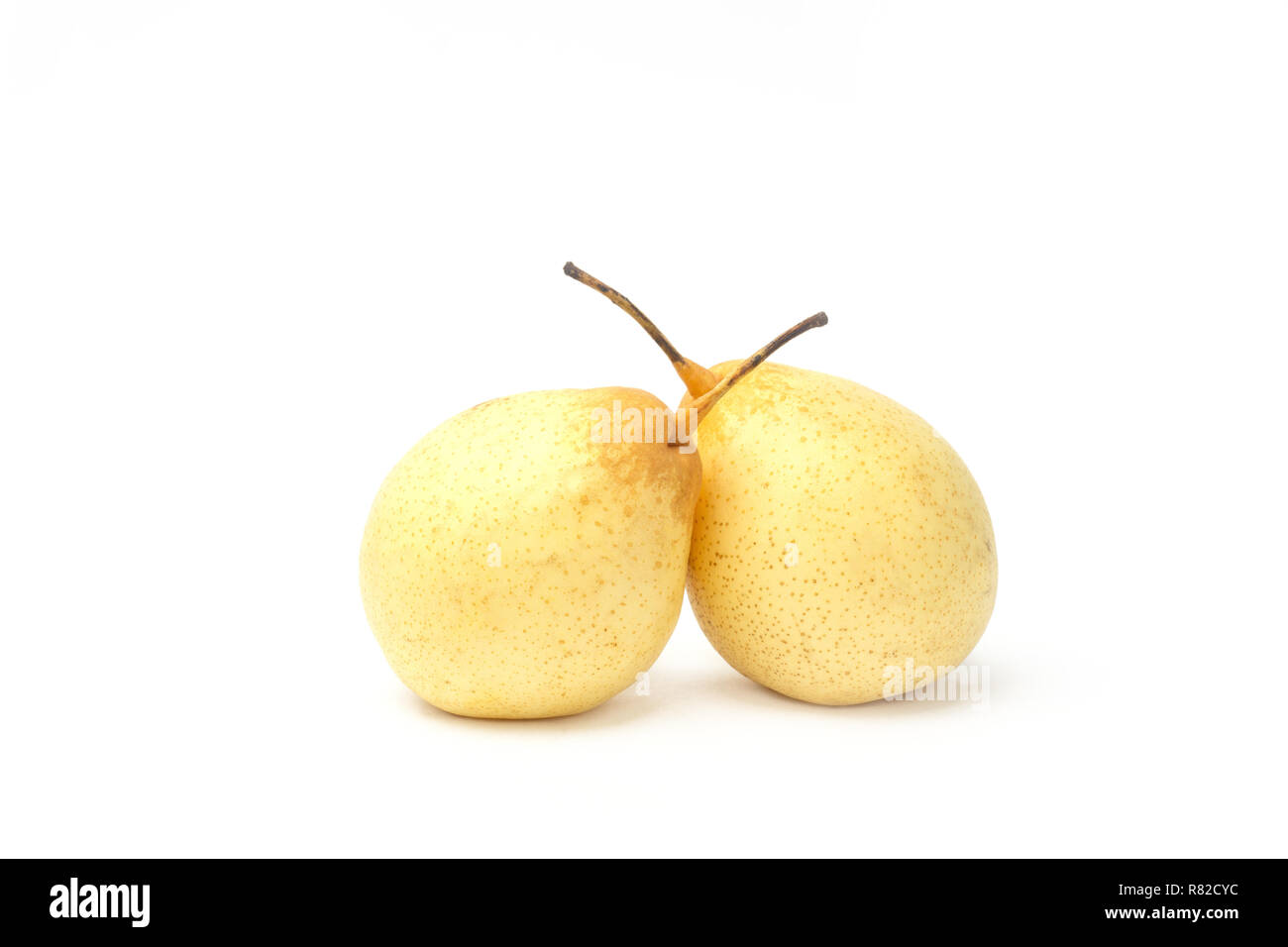 Isolated chinese pear (asian pear, ya pear, korean fruit, nashi) on the ...
