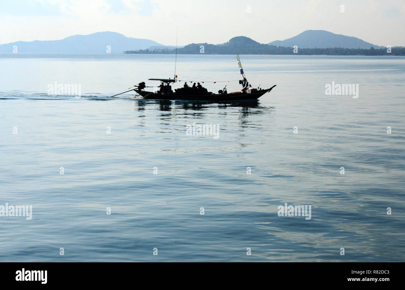 Boat at late afternoon Stock Photo - Alamy