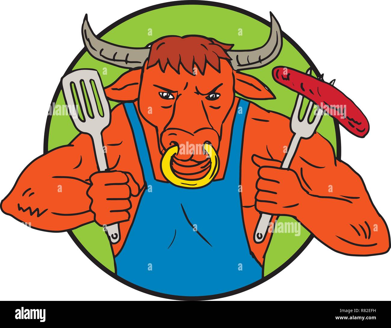 Texas style barbeque Stock Vector Images - Alamy