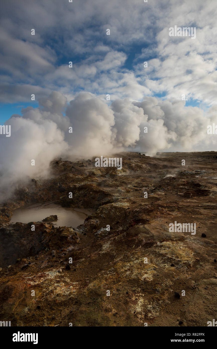 Volcanic thermal geysers in Iceland Stock Photo - Alamy