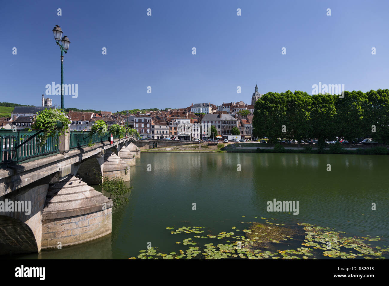 Views around the river Yonne, Joigny Stock Photo - Alamy