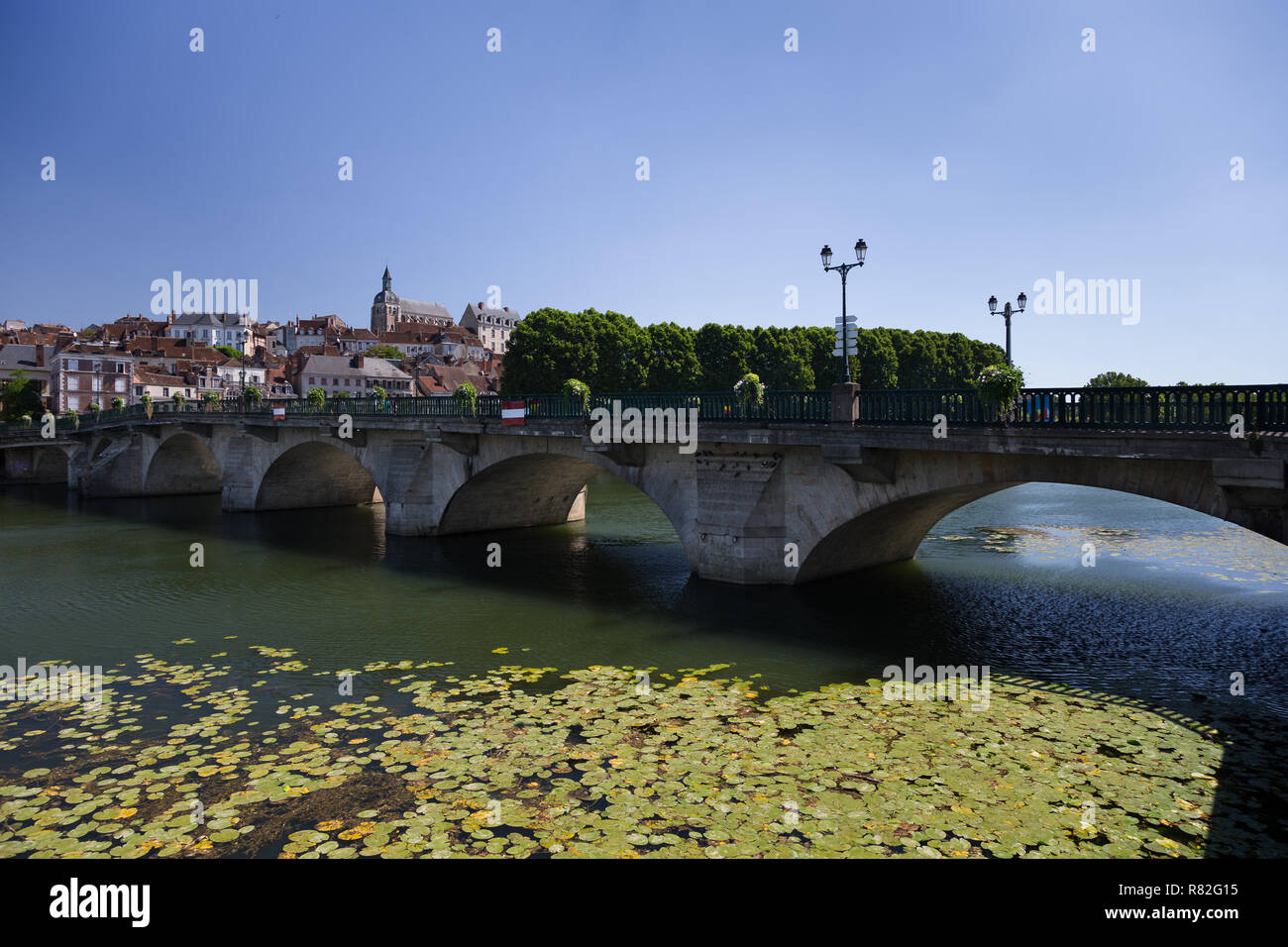 Views around the river Yonne, Joigny Stock Photo - Alamy