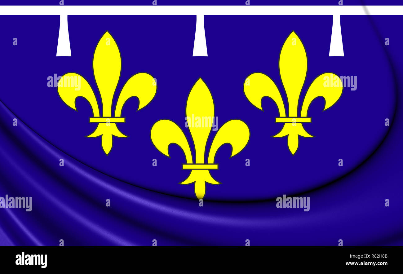 3D Flag of Orleanais, France. 3D Illustration Stock Photo - Alamy