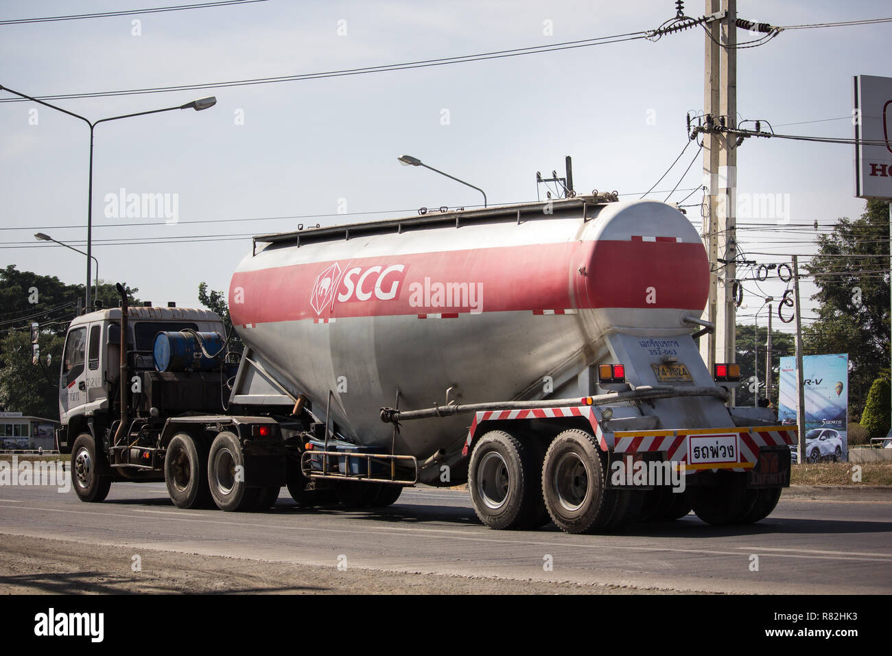 Chiangmai, Thailand - December 3 2018: Cement Trailer truck of TLL ...