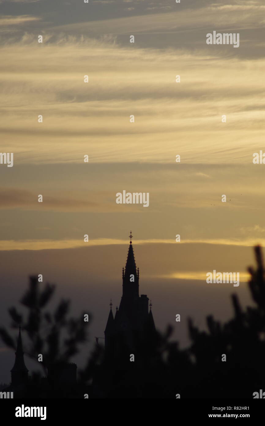 The Clock Tower of Union Street's Aberdeen Tollbooth and Sheriff Court ...