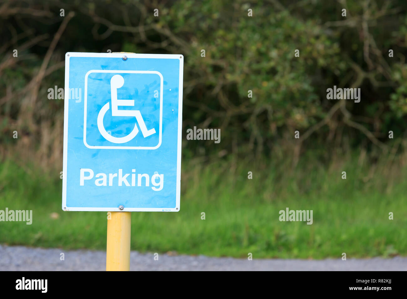 Disabled parking sign Stock Photo - Alamy