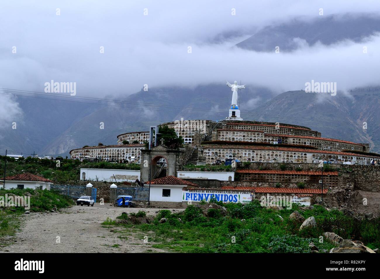 Cemetery - Old Yungay where an earthquake and landslide buried 25,000 ...