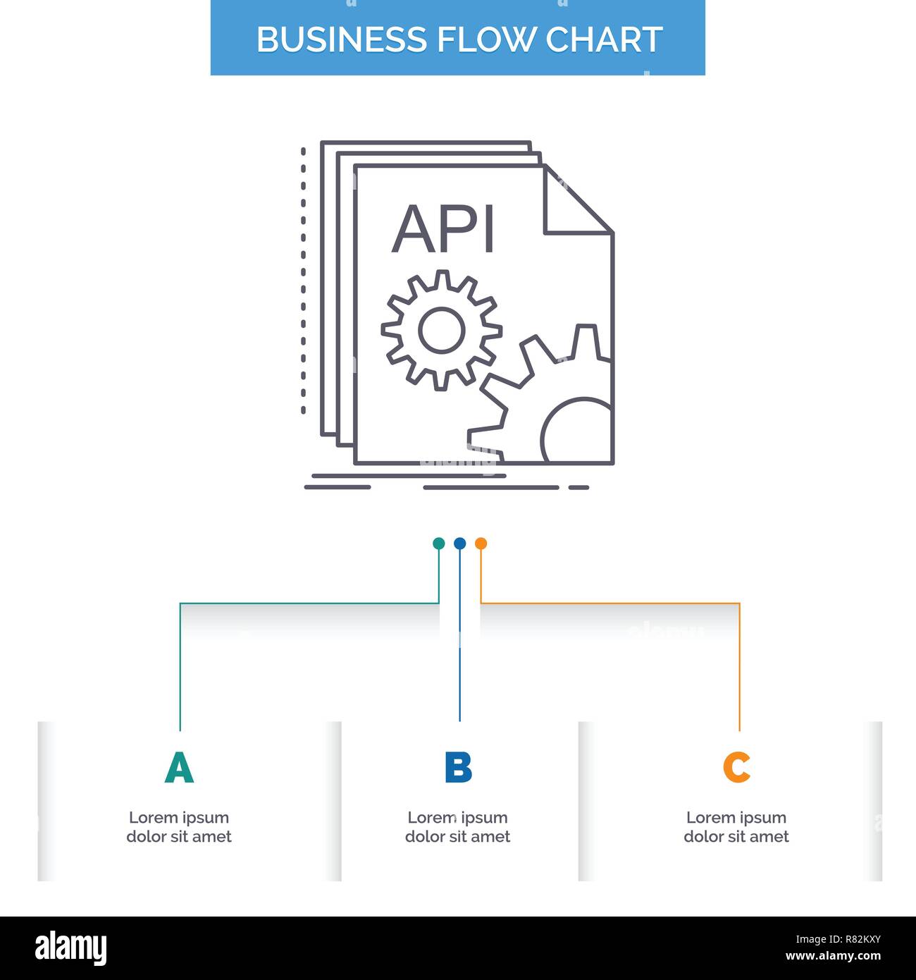 Api App Coding Developer Software Business Flow Chart Design With 3 Steps Line Icon For
