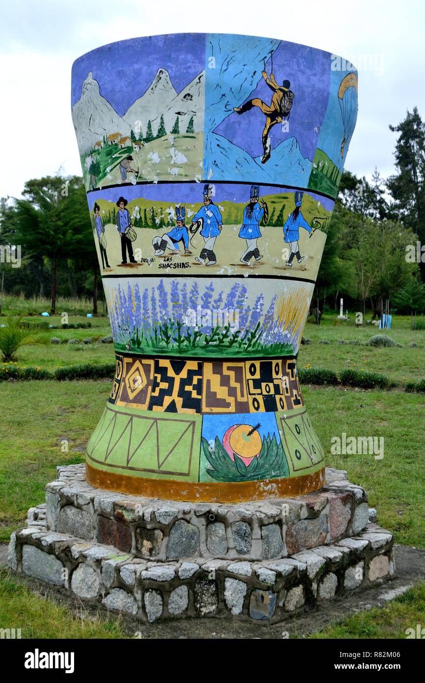 Monument - Old Yungay where an earthquake and landslide buried 25,000 ...